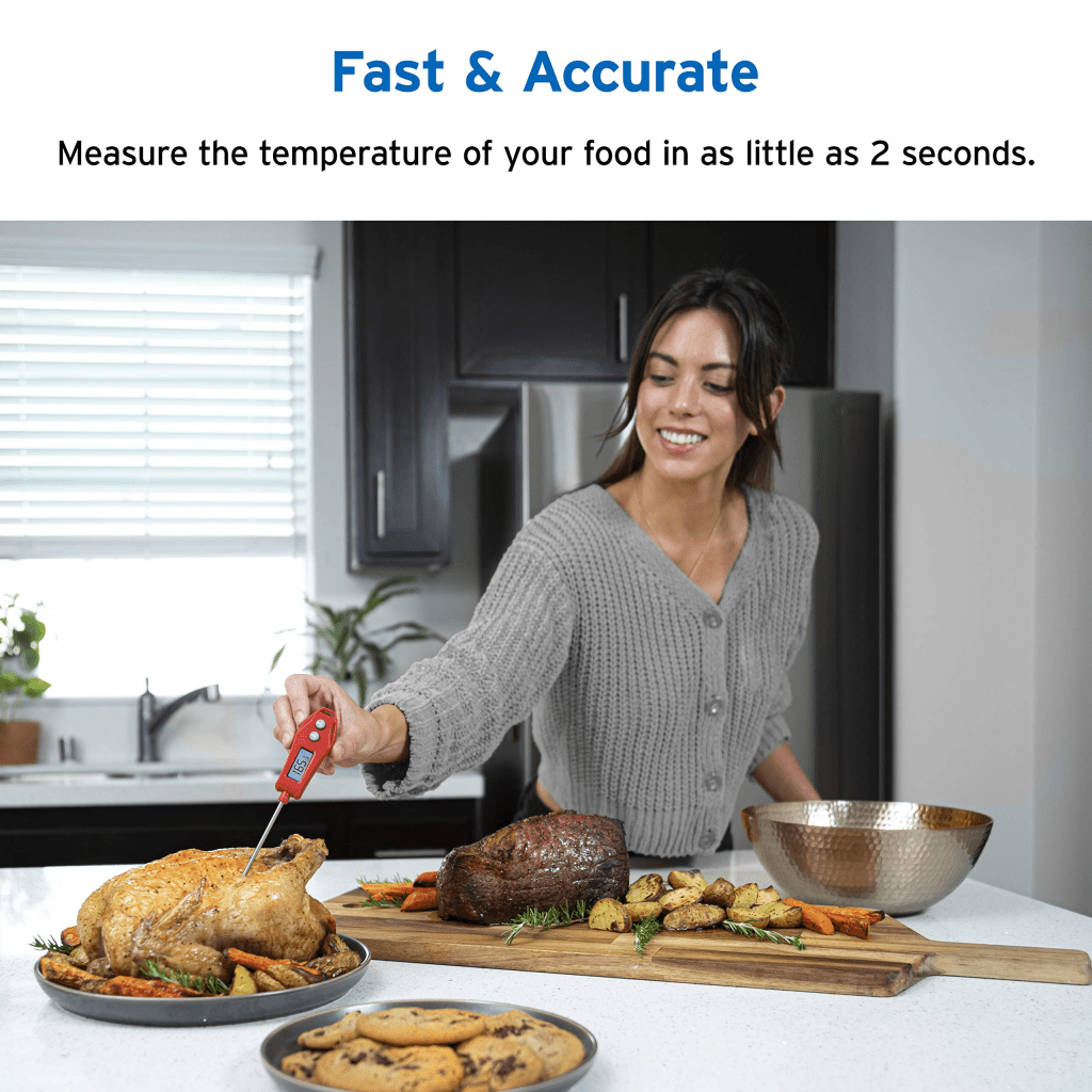 Etekcity Digital Meat Thermometer EMT100-RE Red - BrightVivo